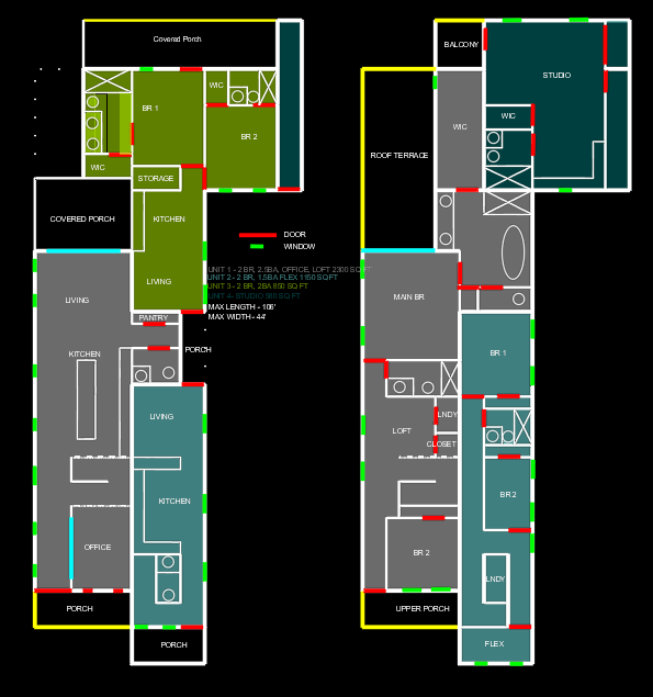 Four-Plex Featuring Varied Unit Sizes – Phil Veasley